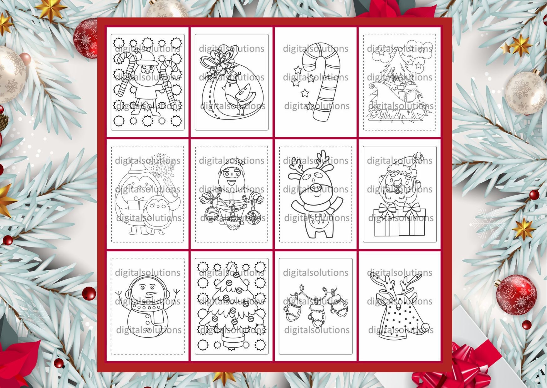 100 Christmas Coloring Pages for Kids, Printable Christmas Activity ...
