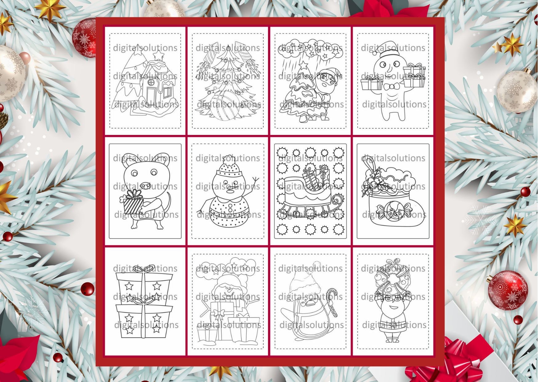 100 Christmas Coloring Pages for Kids, Printable Christmas Activity ...