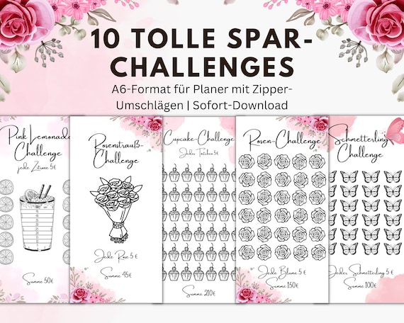 Budget A6 Planer Spar Challenges 10 tolle Spar Spiele PDF - Etsy.de