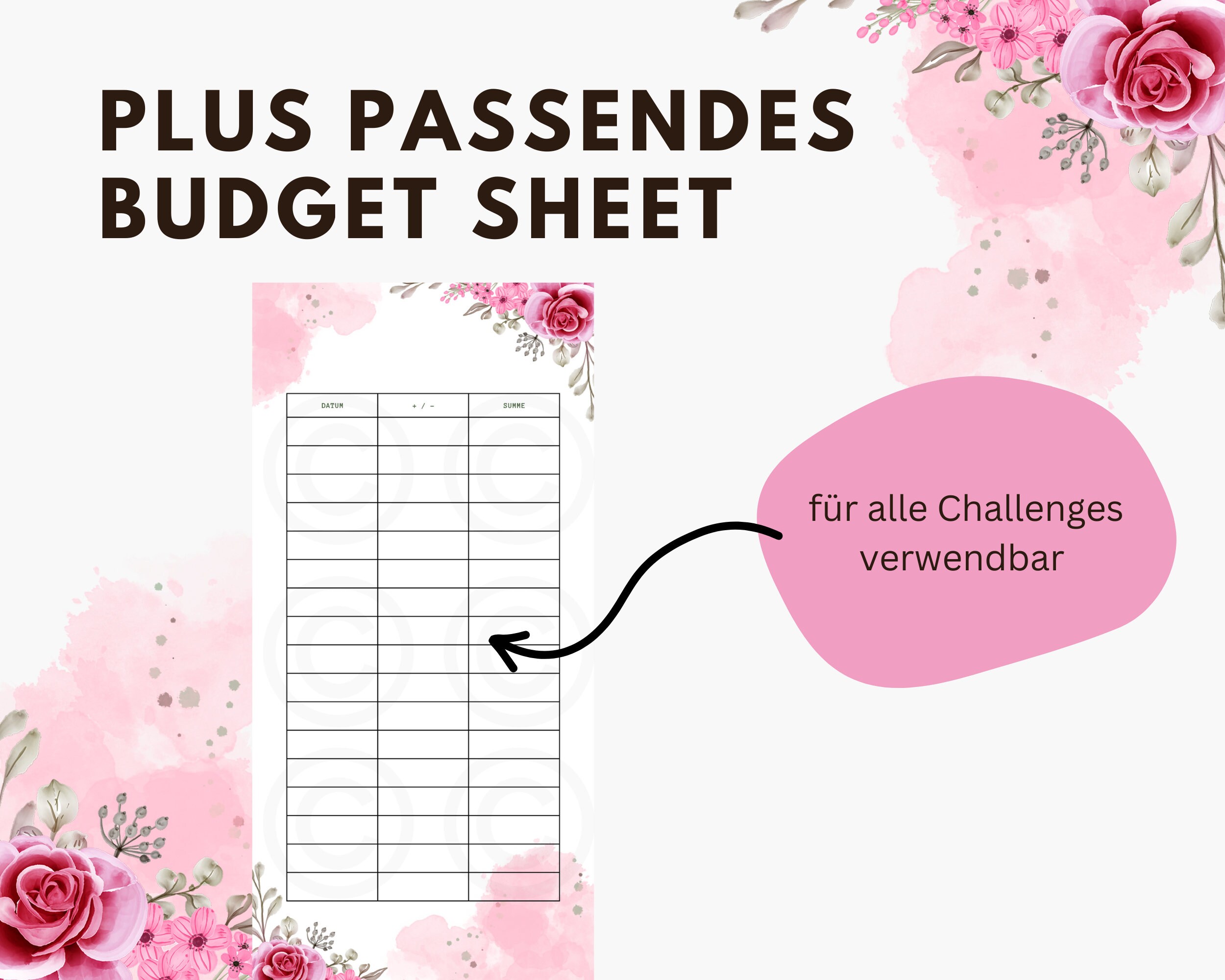 Budget A6 Planer Spar Challenges 10 tolle Spar Spiele PDF Download Rosa ...