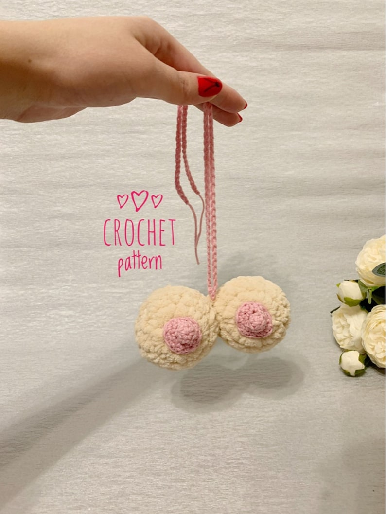 Crochet Pattern Pdf Funny Toy Car Rear View Mirror Boobs - Etsy
