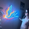 Hummingbird Neon Light, Neon Bird Sign, Neon Hummingbird Light ...