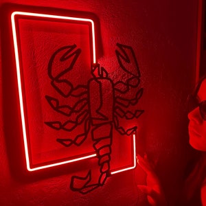 Scorpion Neon Wall Art – Vibrant LED Decor for a Lively Place ...