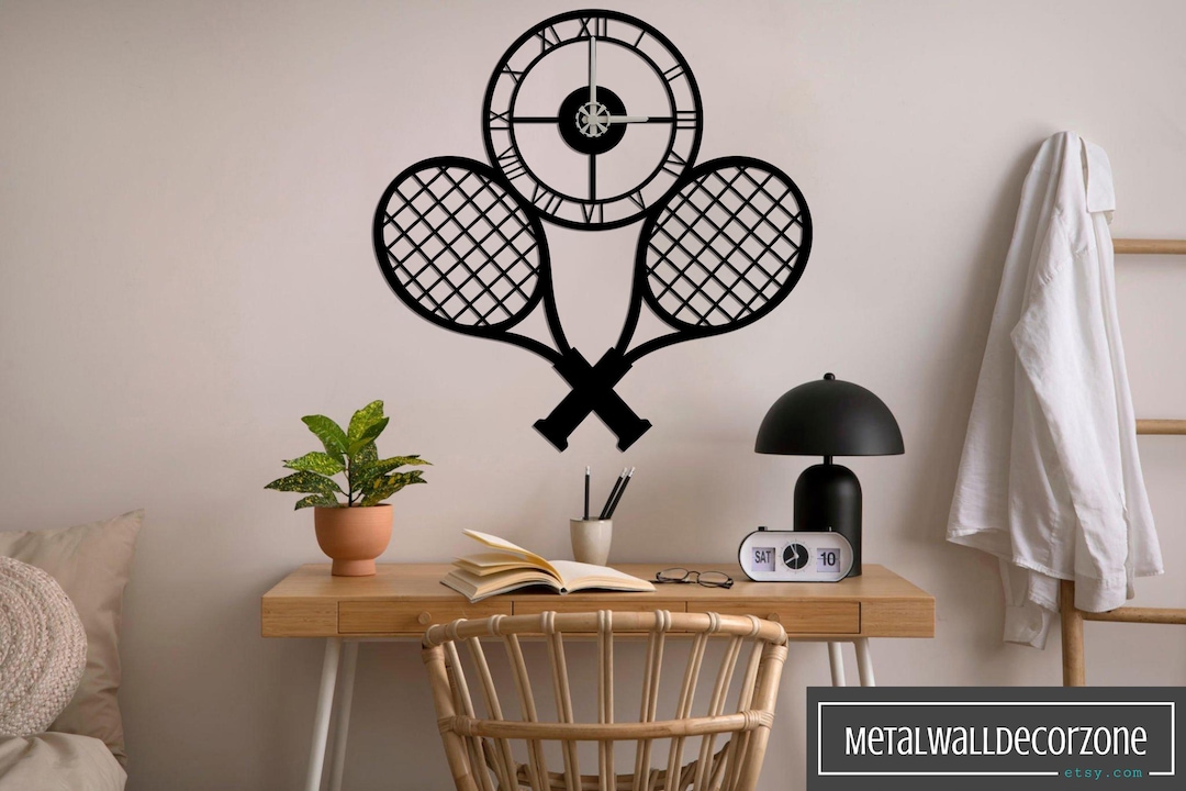 Wimbledon Tennis Wall Clock, Metal Wall Clock, Wall Clock Large, Wall ...