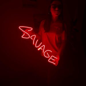 Savage Neon Wall Art – Vibrant LED Decor for a Lively Space, Home ...