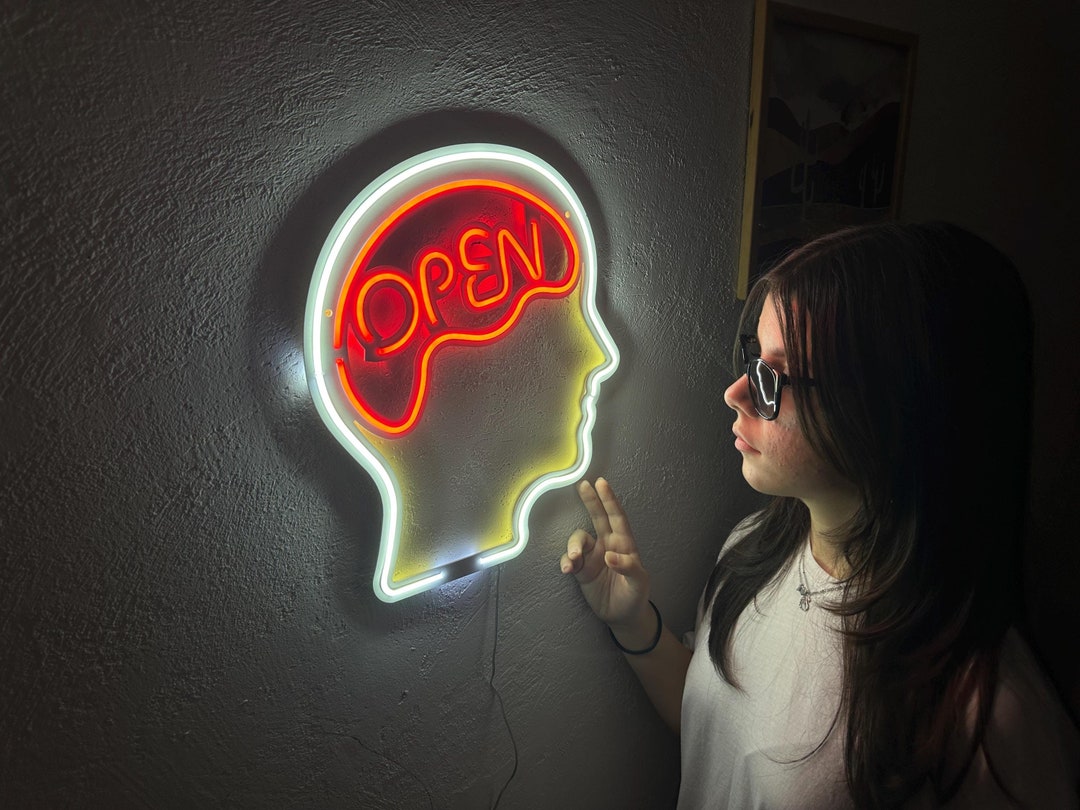 Vibrant LED Inspirational Neon Wall Sign: Custom Metal Art for Home ...