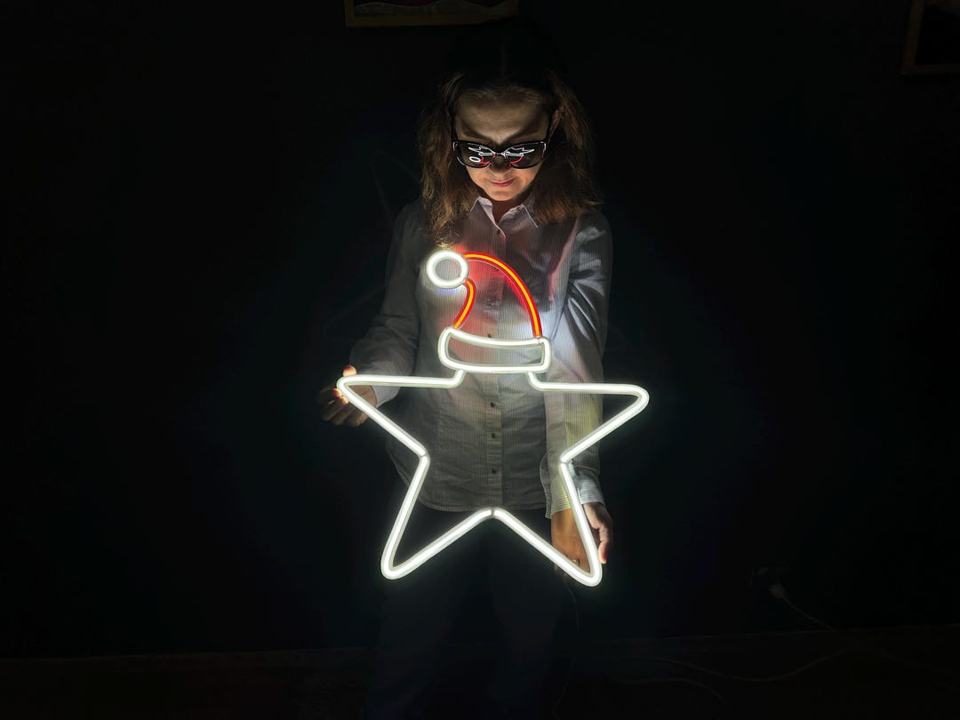 Christmas Star Neon Sign | LED Neon Wall Art for Holiday Decor ...