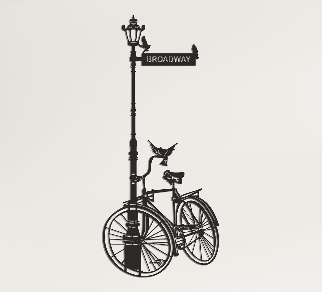 Personalized Latern and Bike Decor, Monogram Geometric Bike Wall Art ...