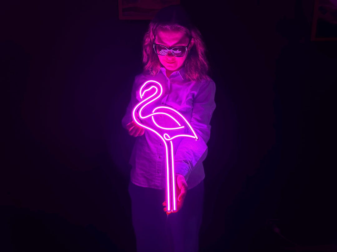 Flamingo Neon Sign - LED Neon Metal Wall Art for Equestrian Lovers ...