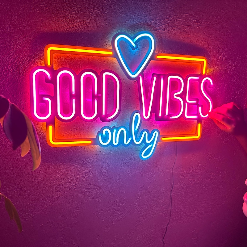 Good Vibes Neon Sign - Etsy