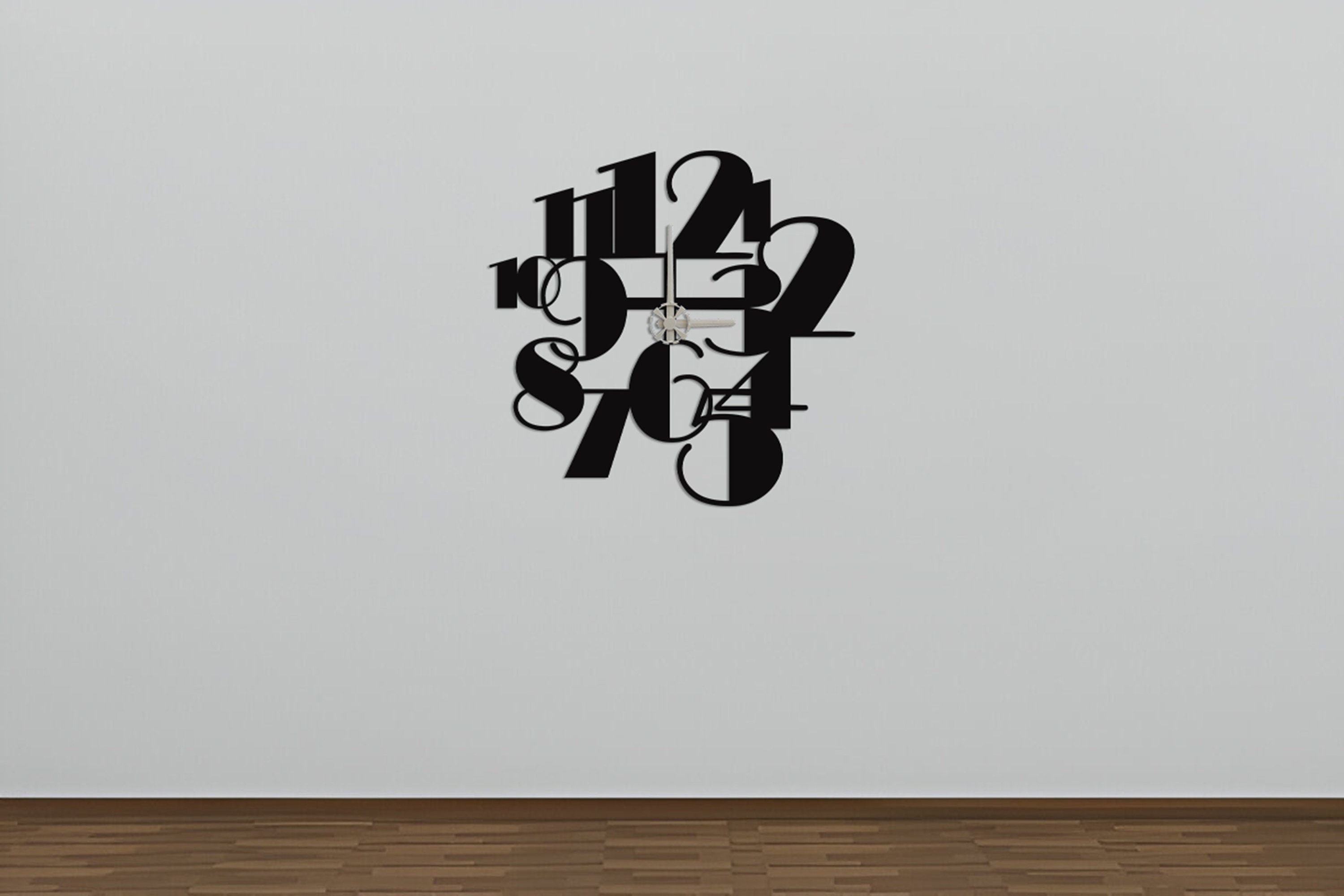 Clock Numbers Wall Clock, Metal Wall Clock, Wall Clock Large, Wall ...