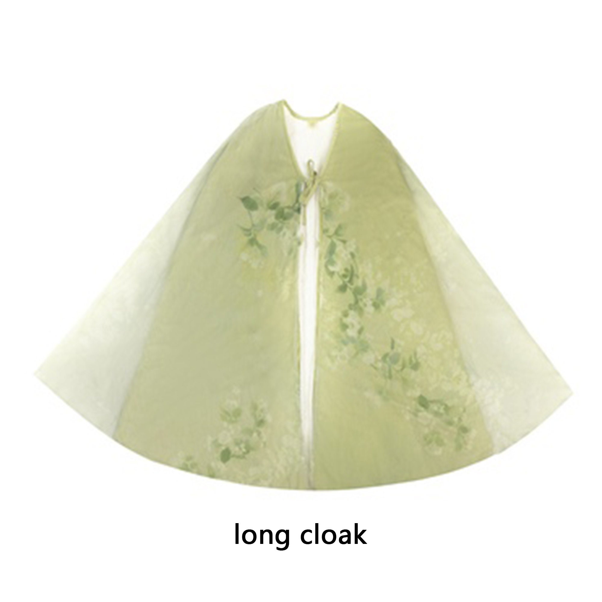 Hanfu Embroidered Cloak, Pear Velvet Cloak, Embroidered Green Cloak ...