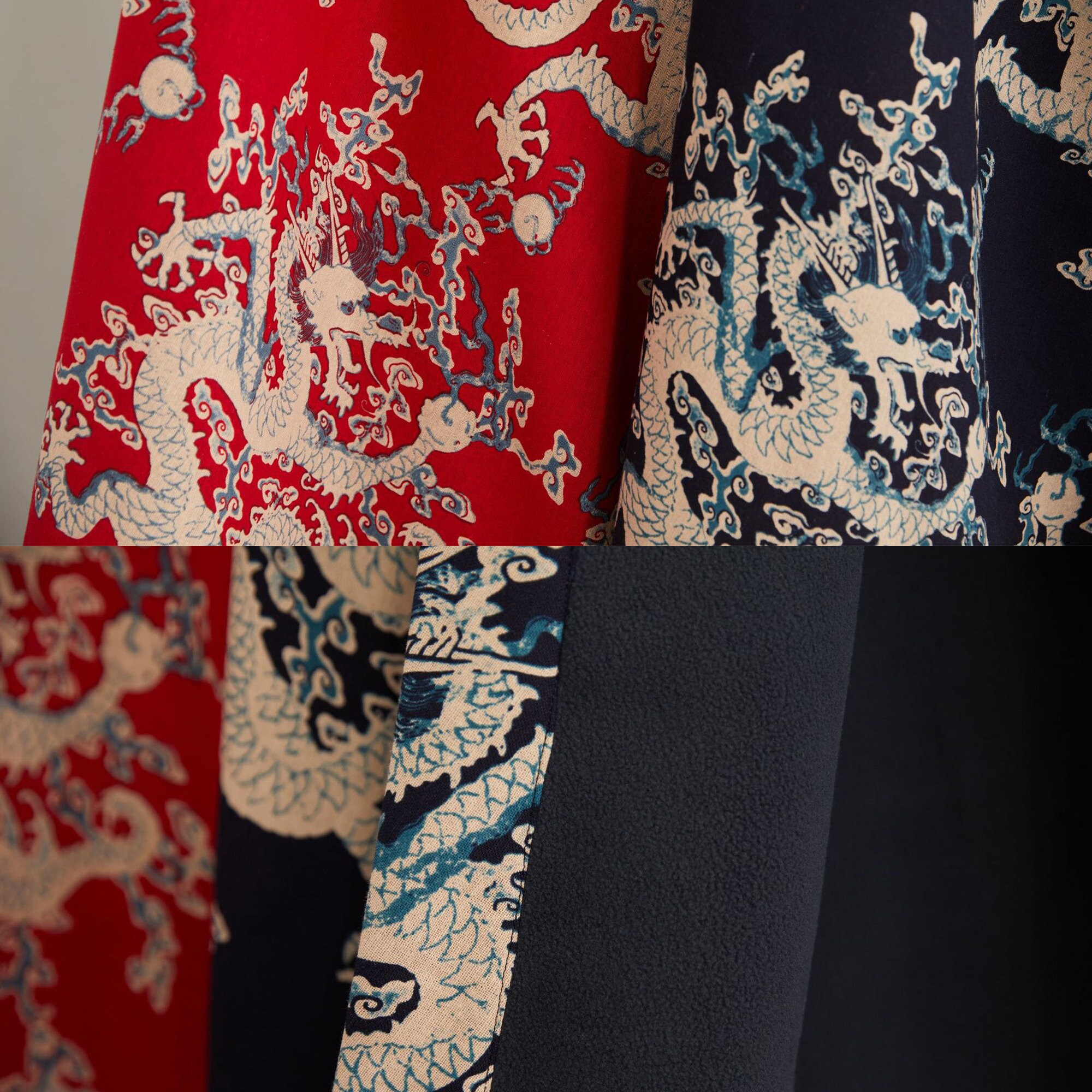 Hanfu Ancient Costume Cloak Shawl, Dragon Pattern Plus Velvet Cloak ...