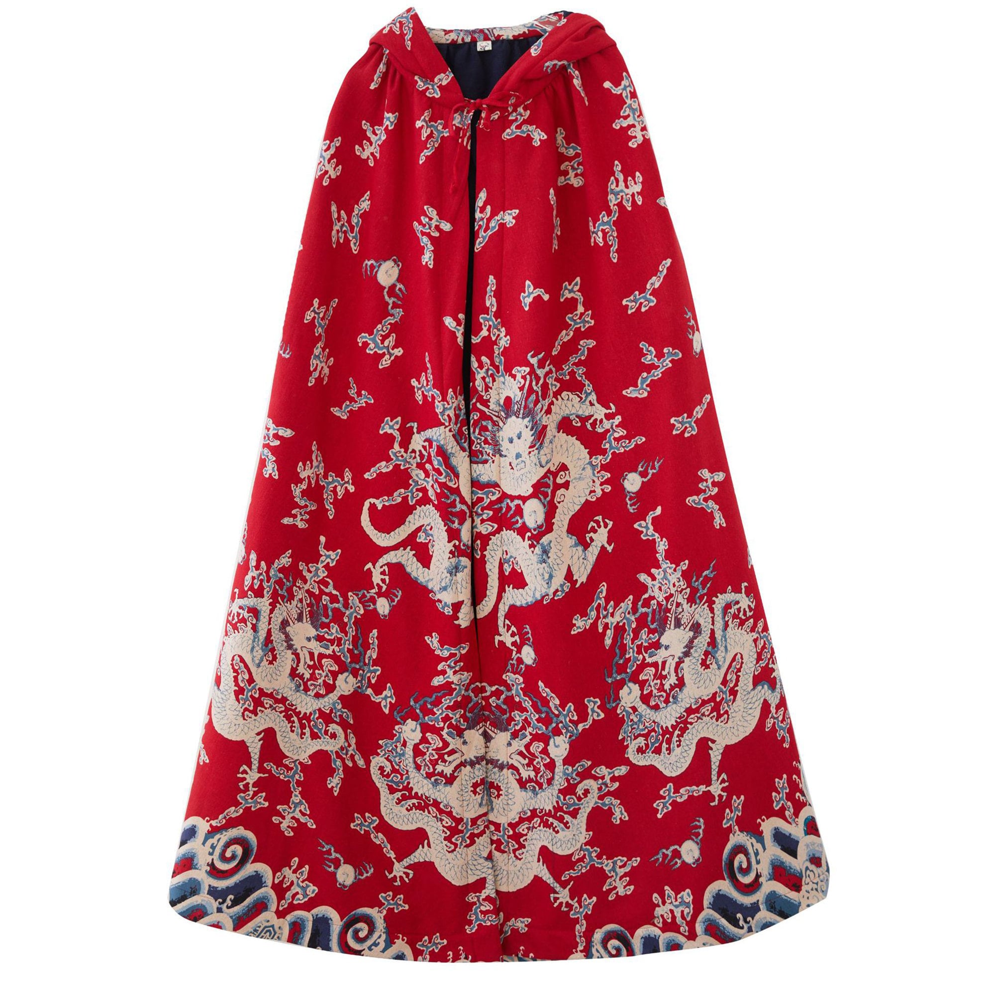 Hanfu Ancient Costume Cloak Shawl, Dragon Pattern Plus Velvet Cloak ...