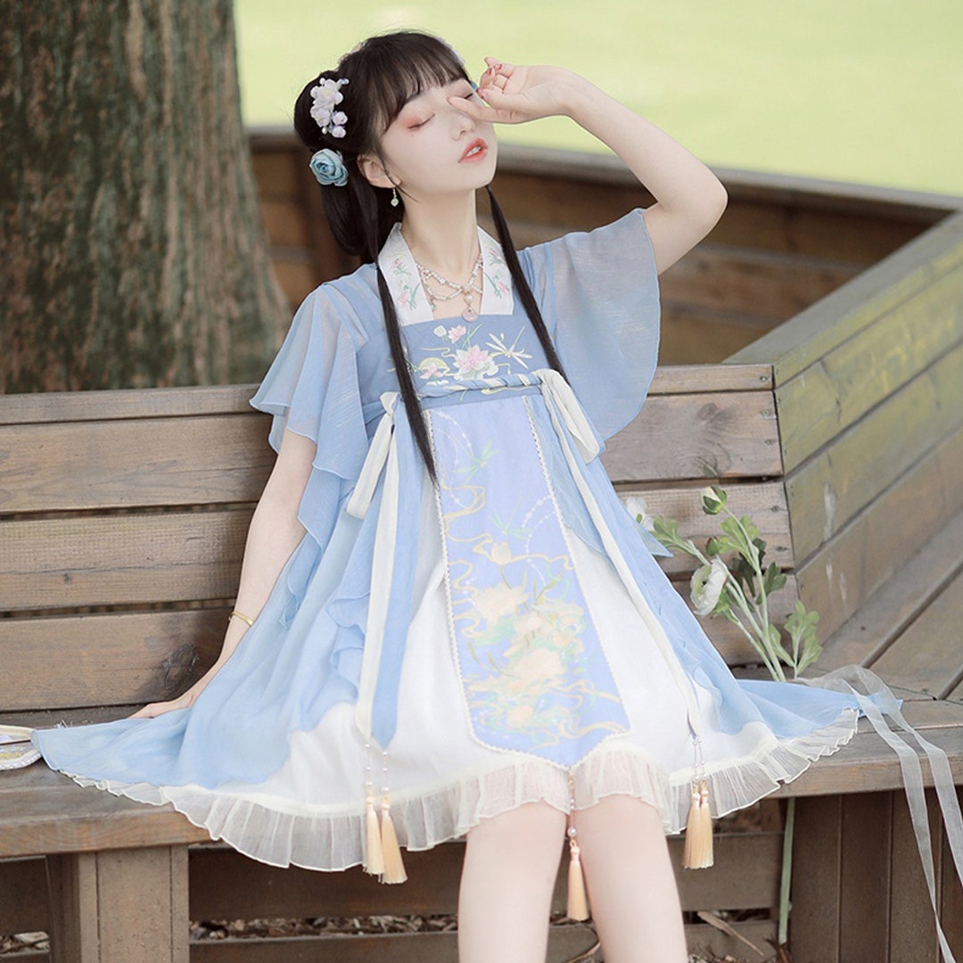 Original Hanbok, Women's Everyday Hanbok, Han Element Dress, Fairy ...