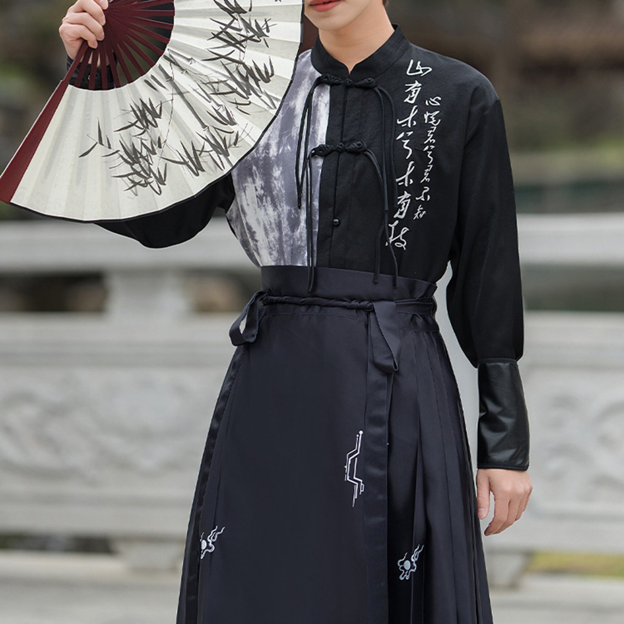 Men's Antique Hanfu, Chinese Horse-faced Hanfu for Men, Long-sleeved ...