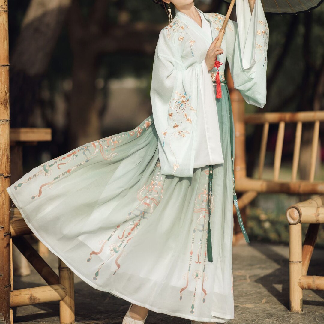 Original Hanfu Returning Farewell, Hanfu Women, Cross-neck Waist-length ...