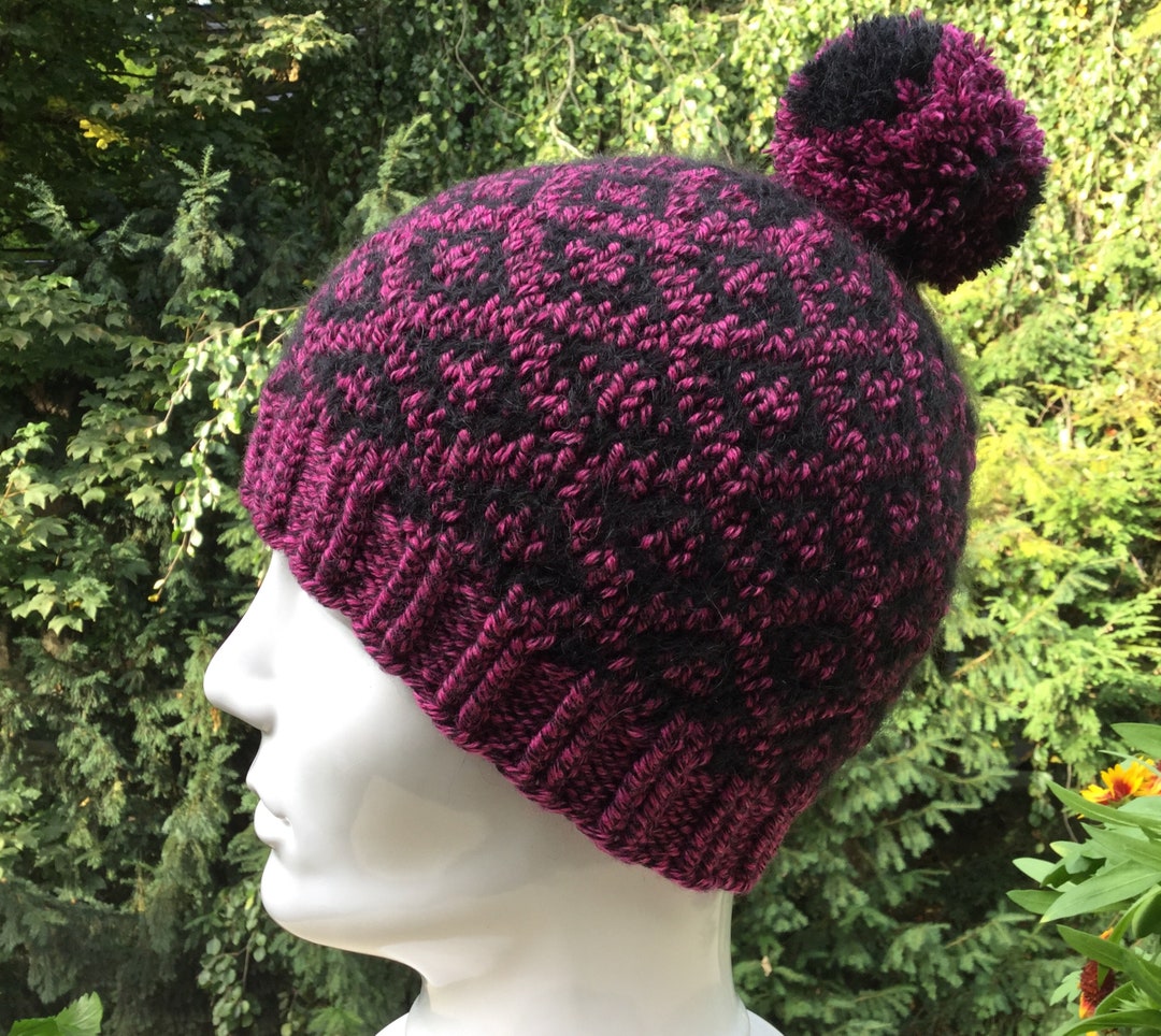 Merino/kid Mohair Women's Hat, Real Handmade, Winter Hat, Bobble Hat ...
