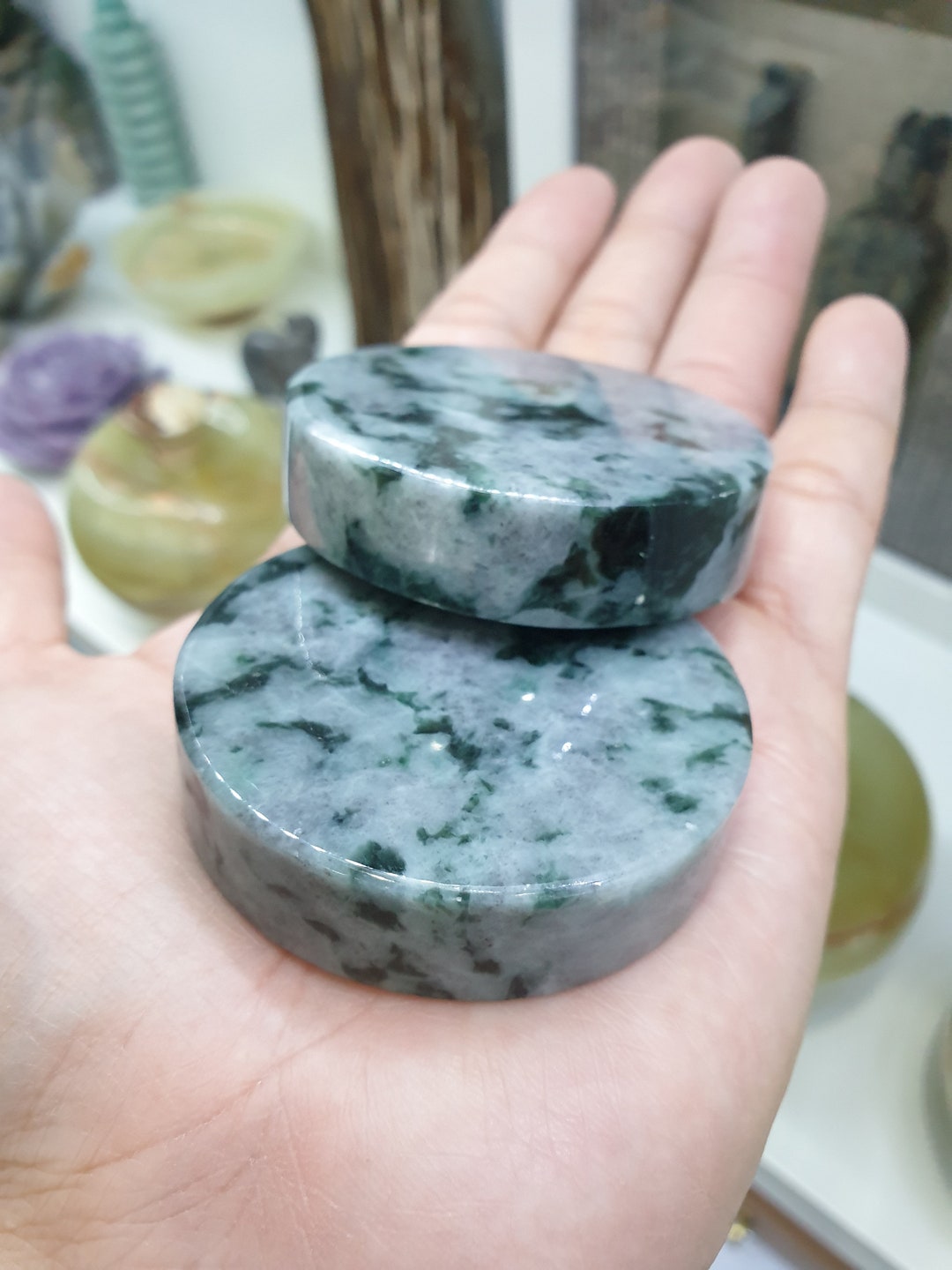 Marbled Jadeite Jade Paperweight (3.5 Cm) - Etsy