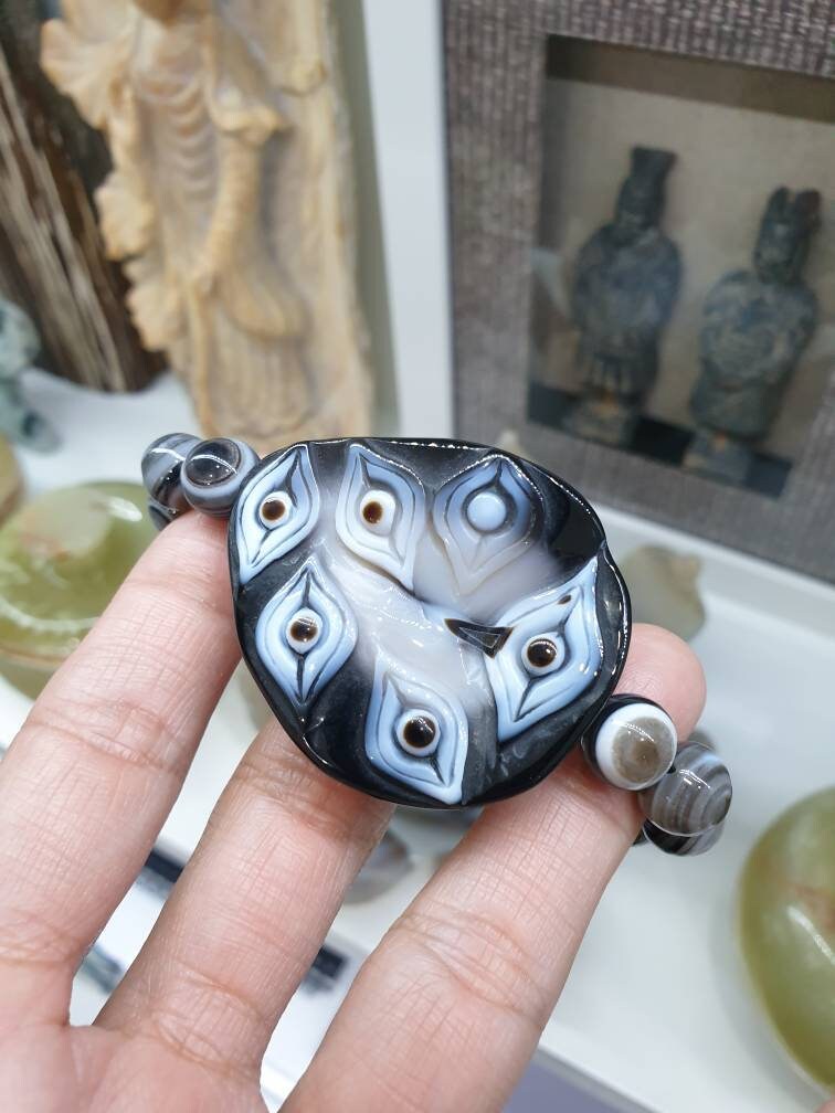 Onyx Evil Eyes Ocular Amulet Bracelet - Etsy