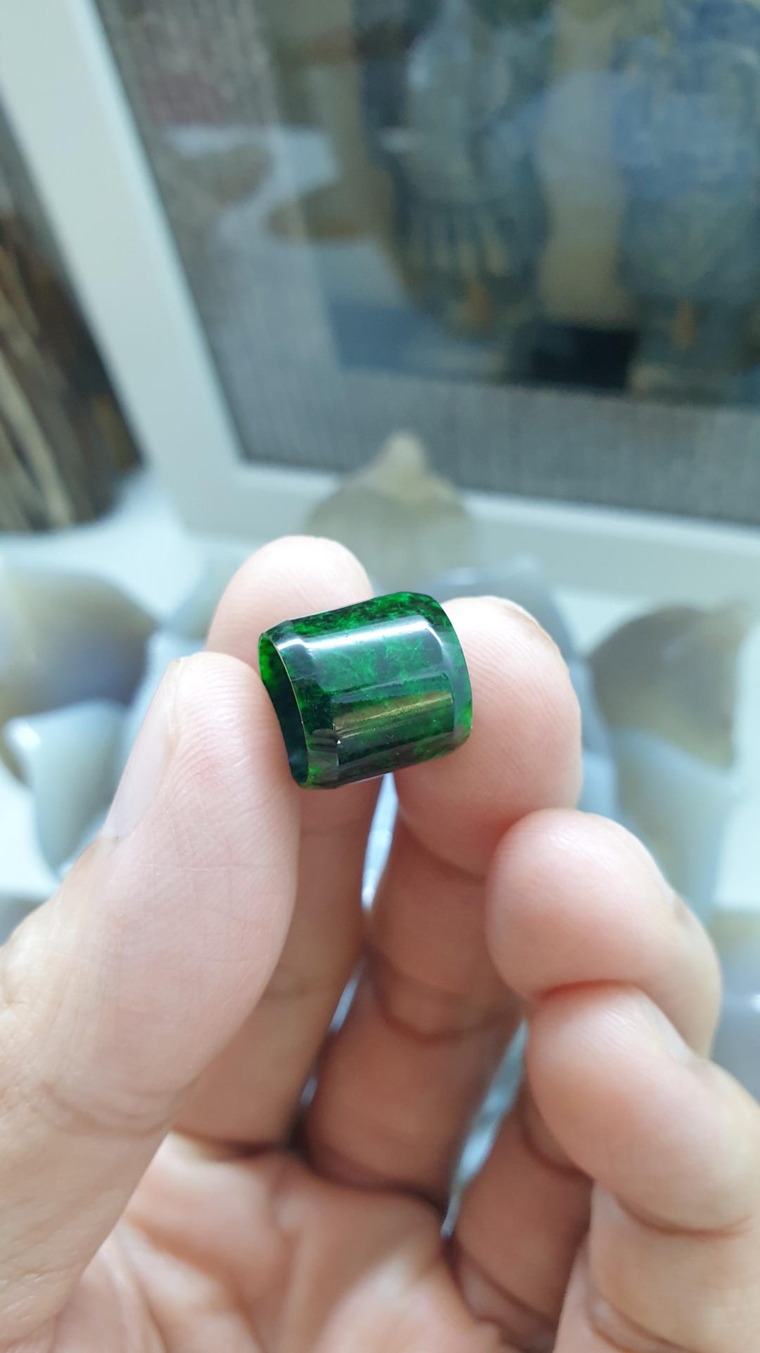 Jade Barrel Pendant - Etsy