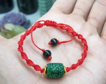 Mawsitsit & 24K Gold in Red Thread Braided Bracelet - Etsy