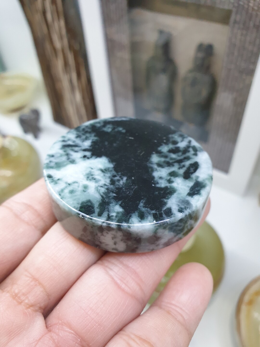 Speckled Jadeite Jade Paperweight (3.5 Cm) - Etsy