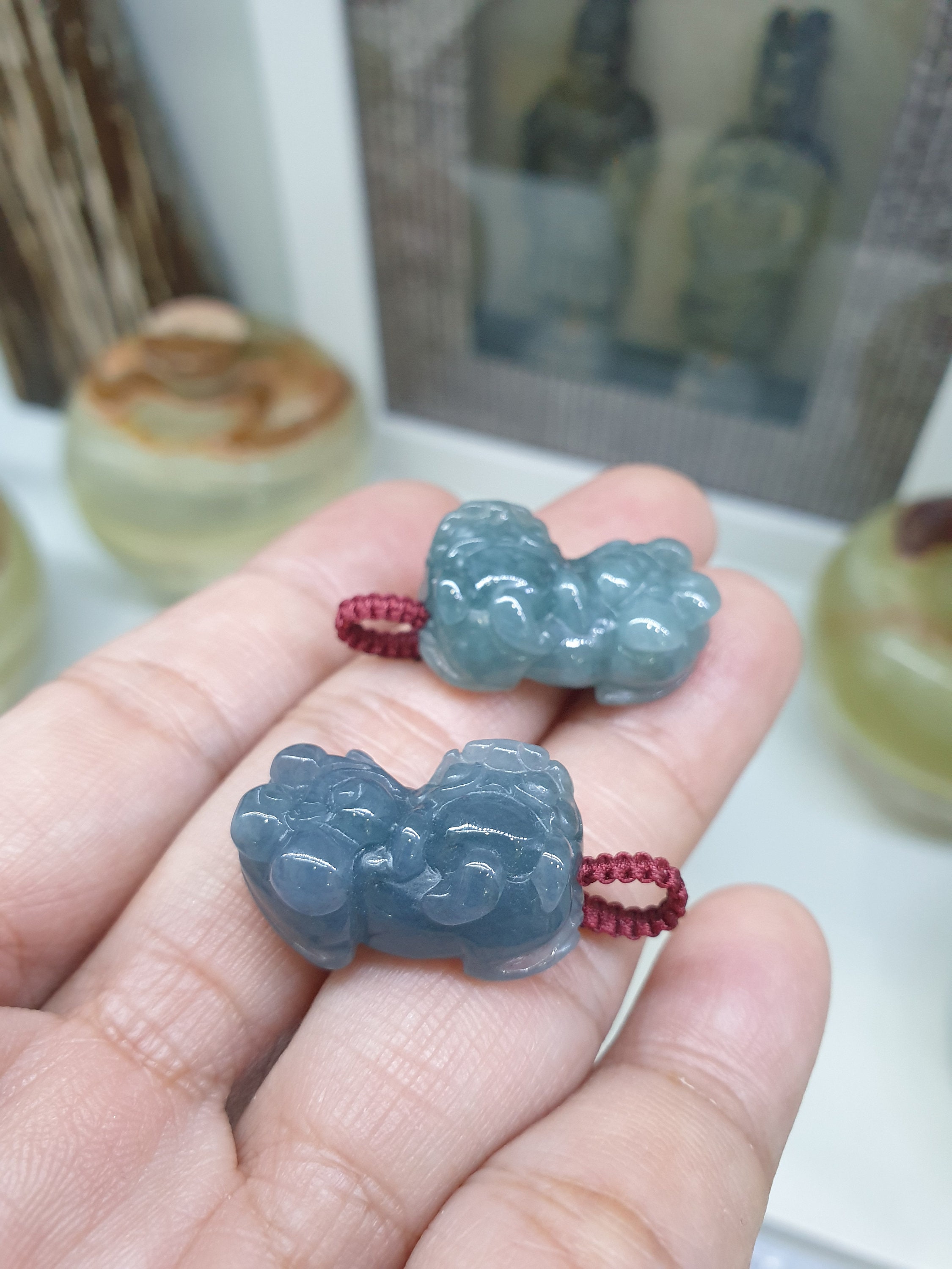 Jade Pixiu Pendant - Type A Natural Blue Jadeite | Handcrafted Wealth ...