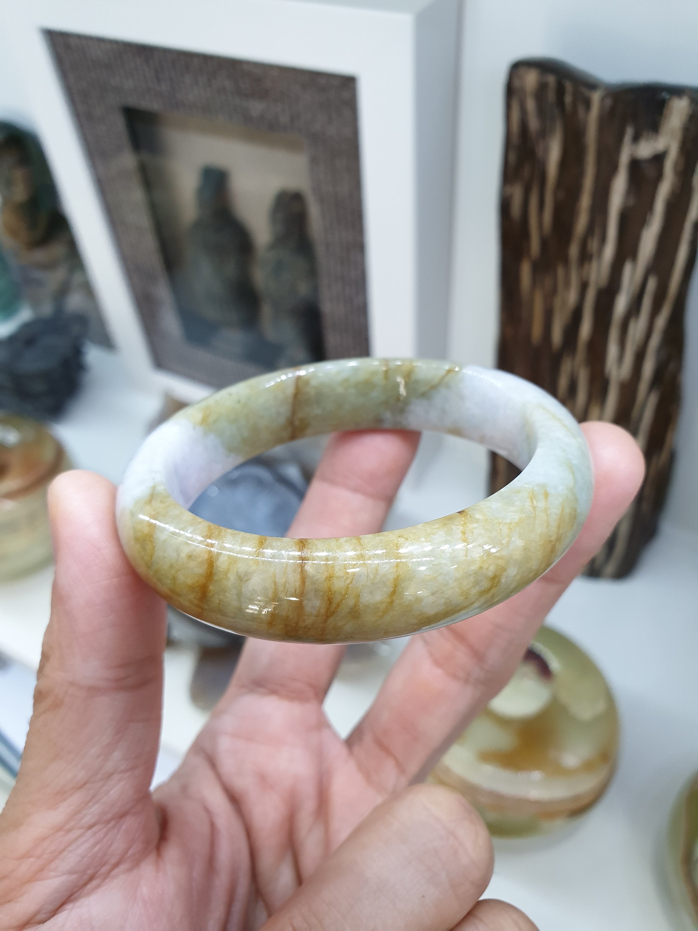 Hok Lok Siew Jade Bangle size 56 - Etsy