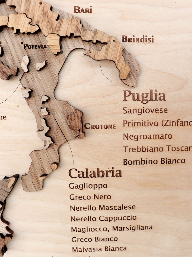 Italy Wine Regions Map, Apartment Decor Aesthetic Living Room Wall ...