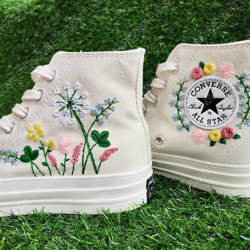Floral Converse - Etsy