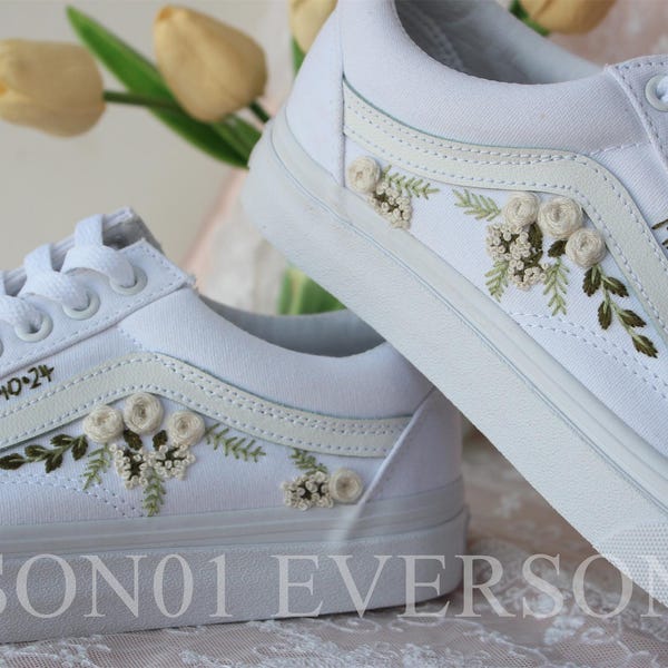 Embroidered Vans - Etsy