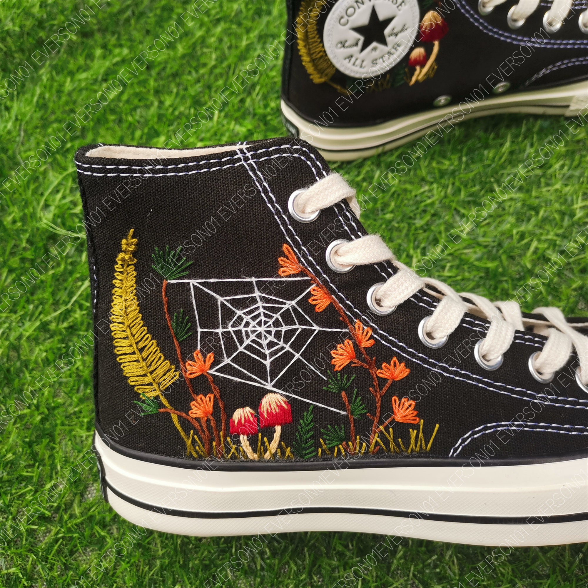 Custom Converse Embroidered Shoes Converse Chuck Taylor 1970s ...
