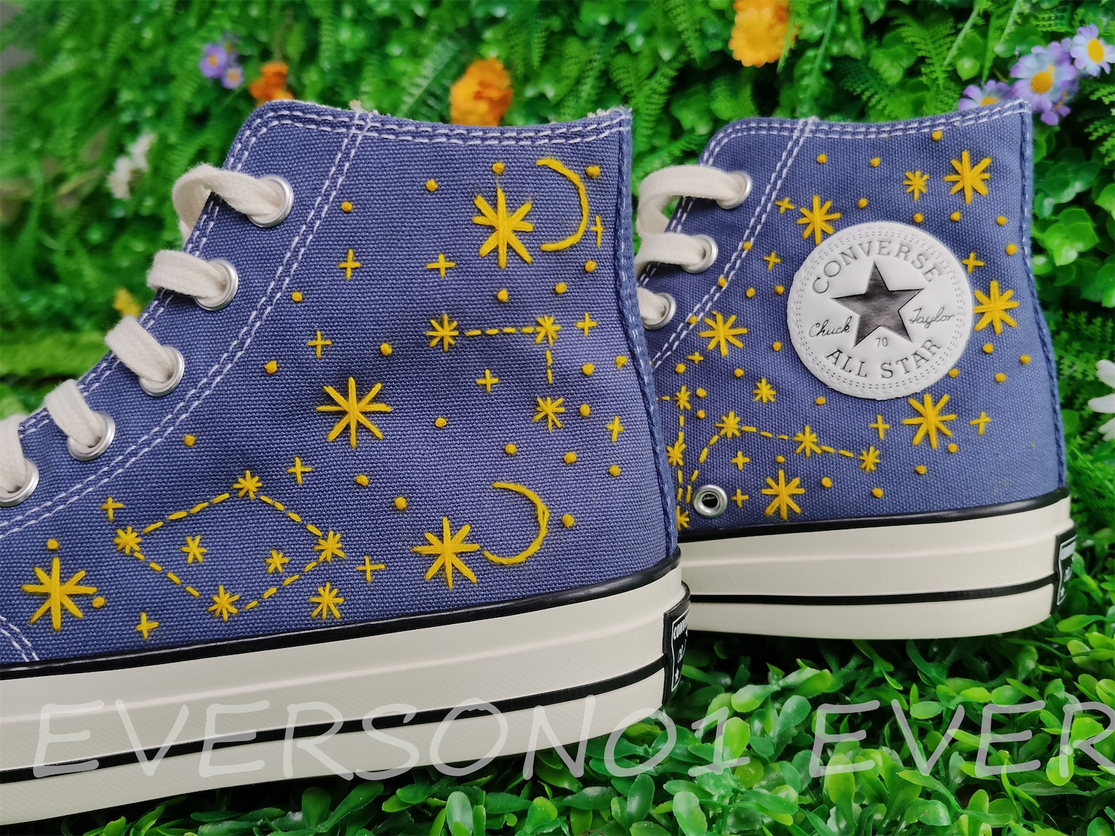 Custom Converse Embroidered Shoes Converse Chuck Taylor 1970s ...