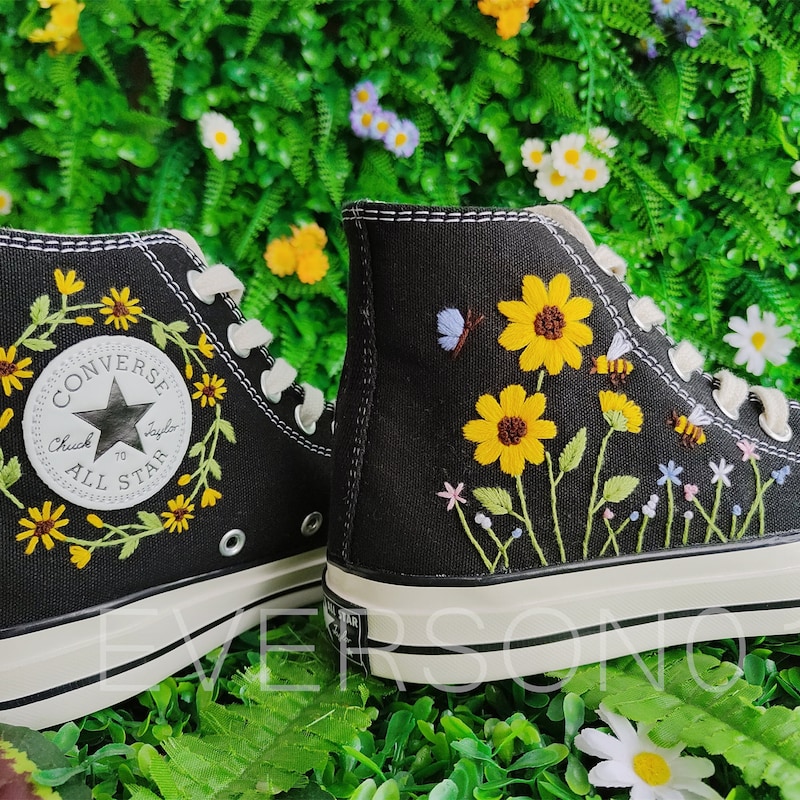 Floral Converse - Etsy