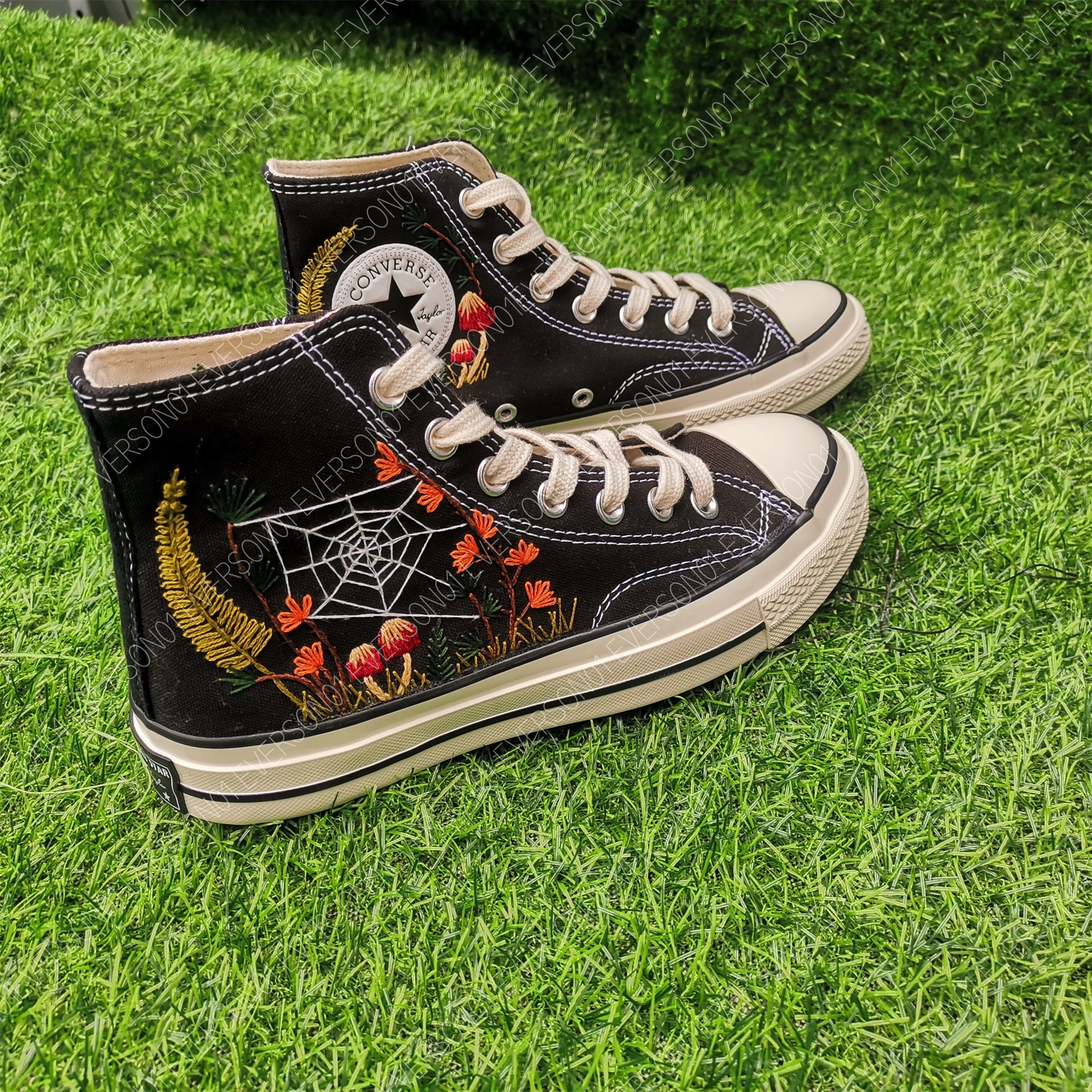 Custom Converse Embroidered Shoes Converse Chuck Taylor 1970s ...