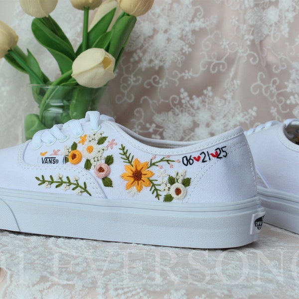 Embroidered Shoes - Etsy