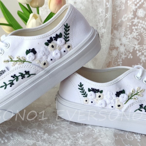 Embroidered Shoes - Etsy
