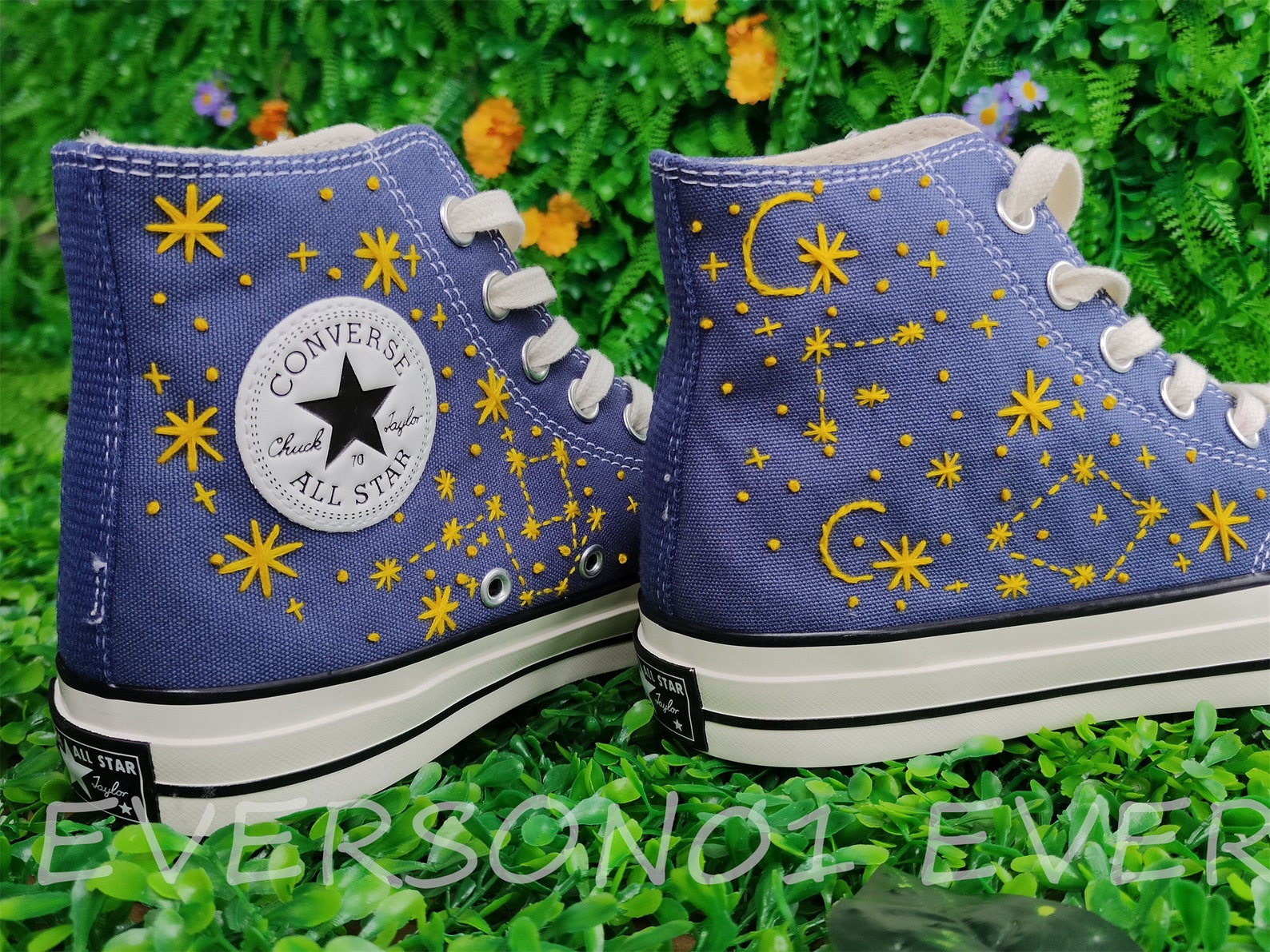 Custom Converse Embroidered Shoes Converse Chuck Taylor 1970s ...