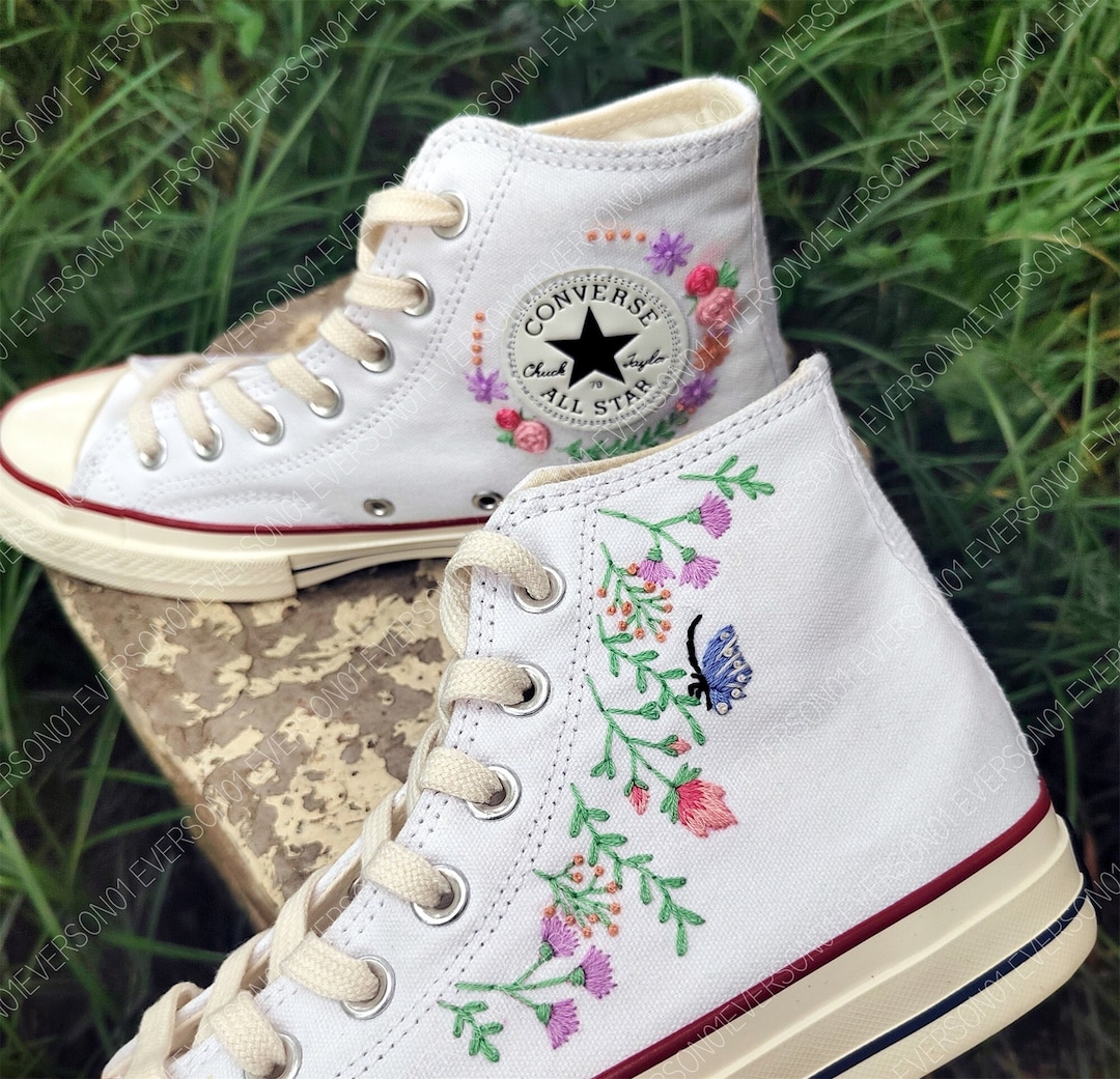 Custom Converse Embroidered Shoes Converse Chuck Taylor 1970s ...