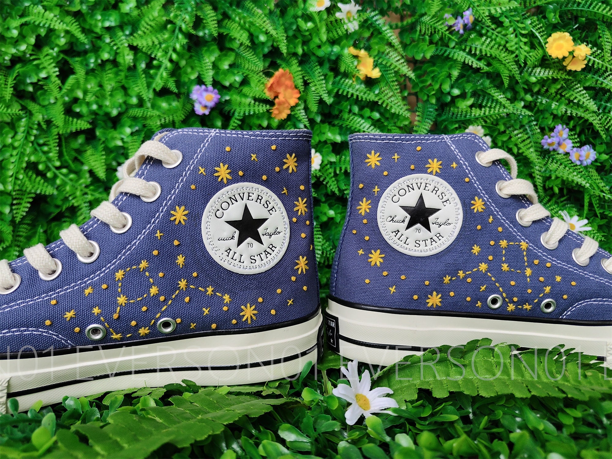 Custom Converse Embroidered Shoes Converse Chuck Taylor 1970s ...