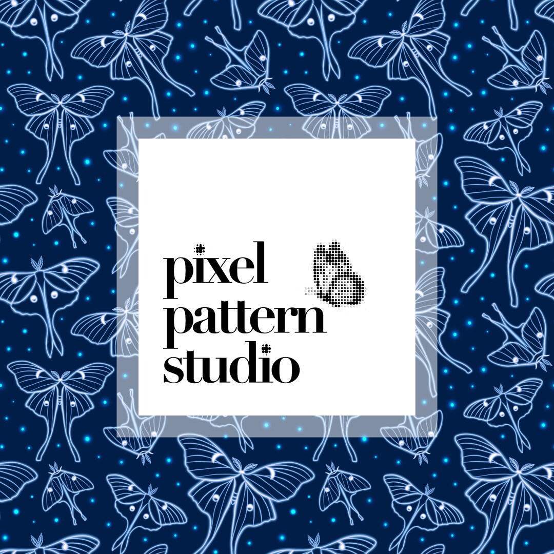 Luna Moth Fantasy Pattern, Seamless Pattern, Digital Paper, Repeat ...