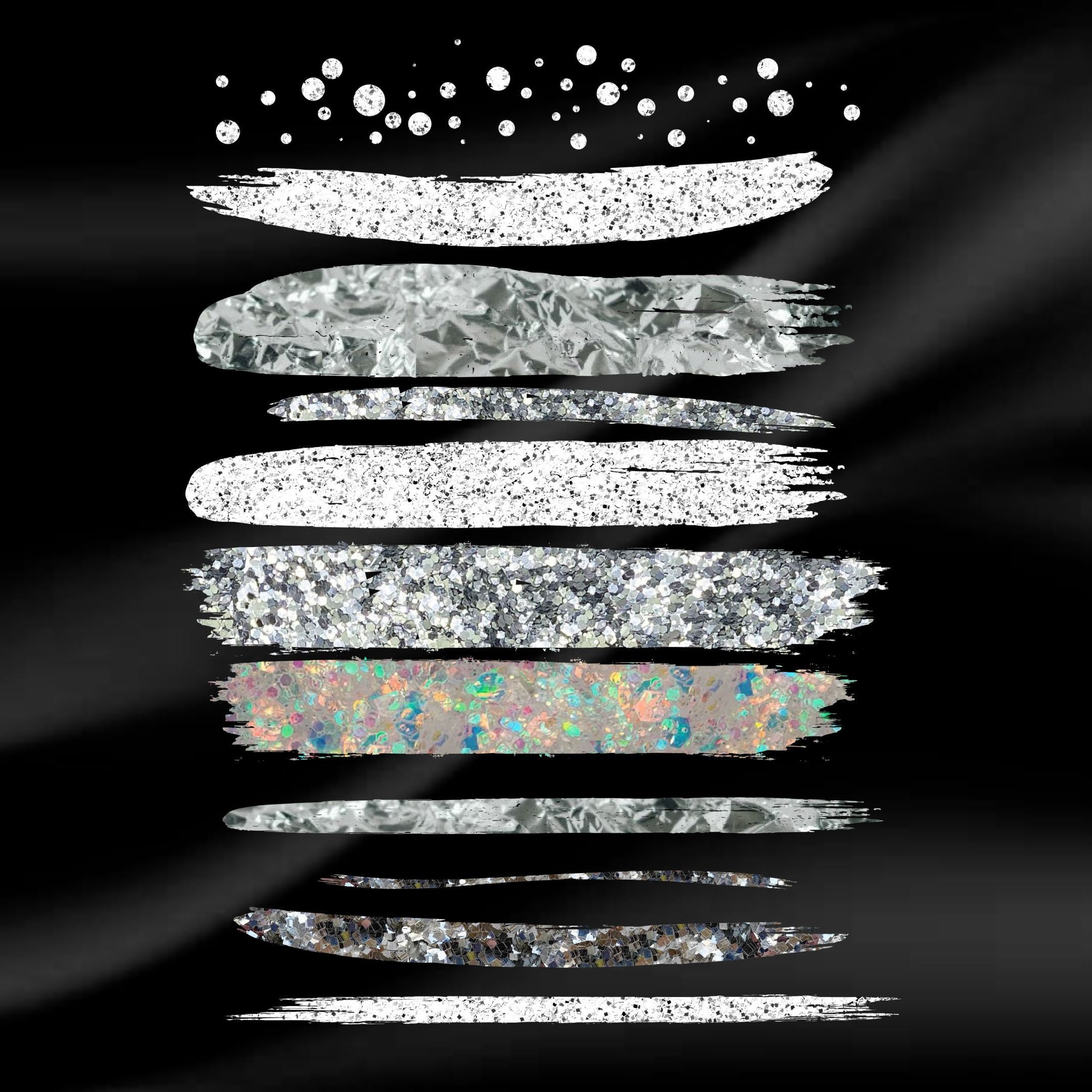 Silver Brush Strokes, Glitter Brush Strokes, Silver Paint Brush Strokes, Glitter Paint Brush ...