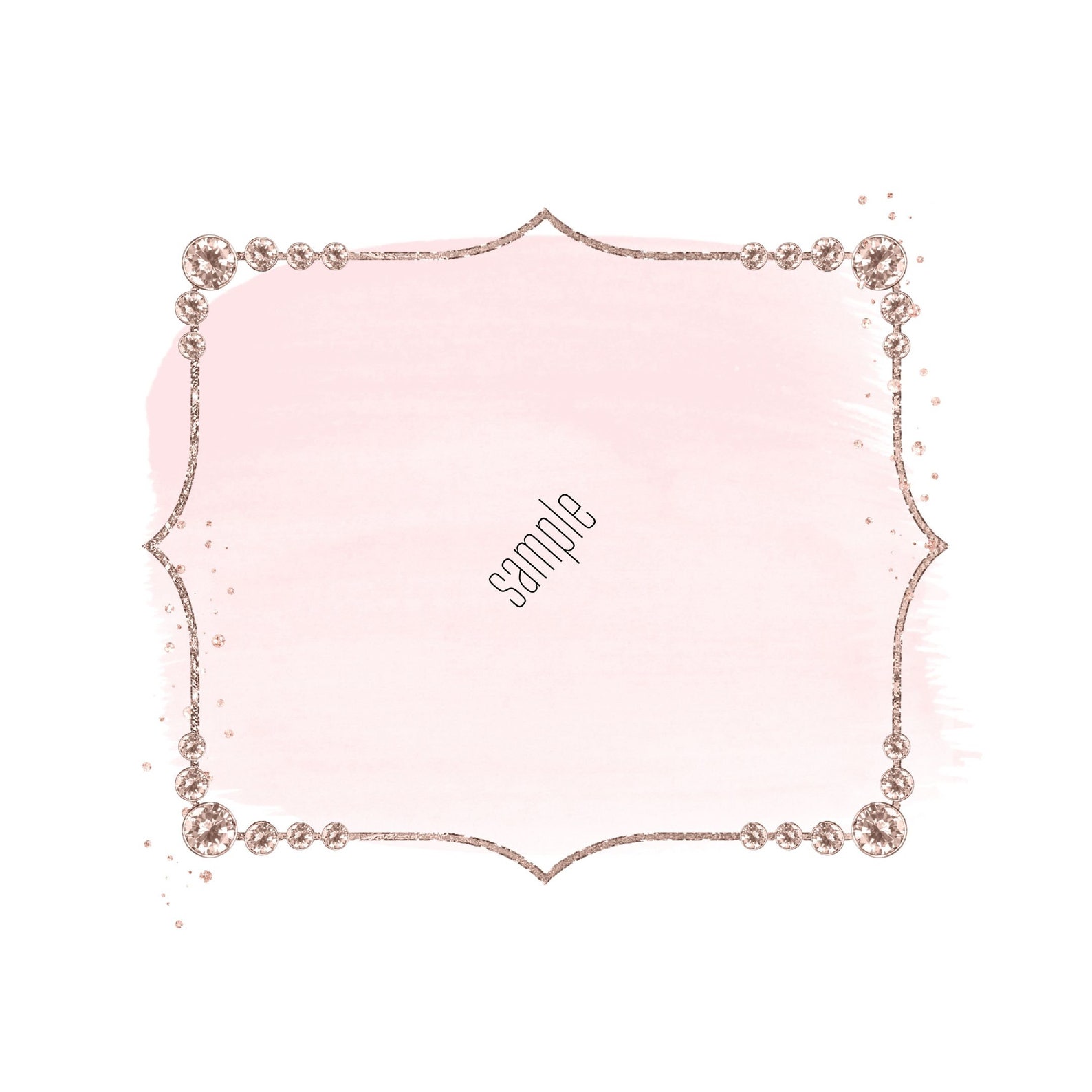 Rose Gold Square Clipart | Diamond Border Frame | Rose Gold Frame| Logo ...