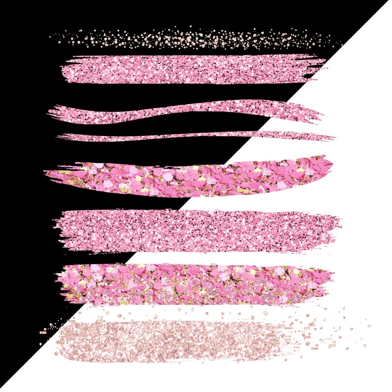 Pink Glitter Paint Brush Stroke, Pink Stroke Png, Glitter Pink Stroke ...