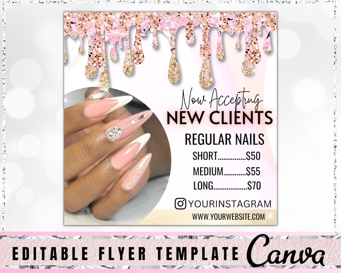 Nail Salon Flyer, Nail Salon, Nails, Nail Tech, Nail Tech Flyer, Nail ...