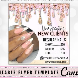 Nail Salon Flyer, Nail Salon, Nails, Nail Tech, Nail Tech Flyer, Nail ...