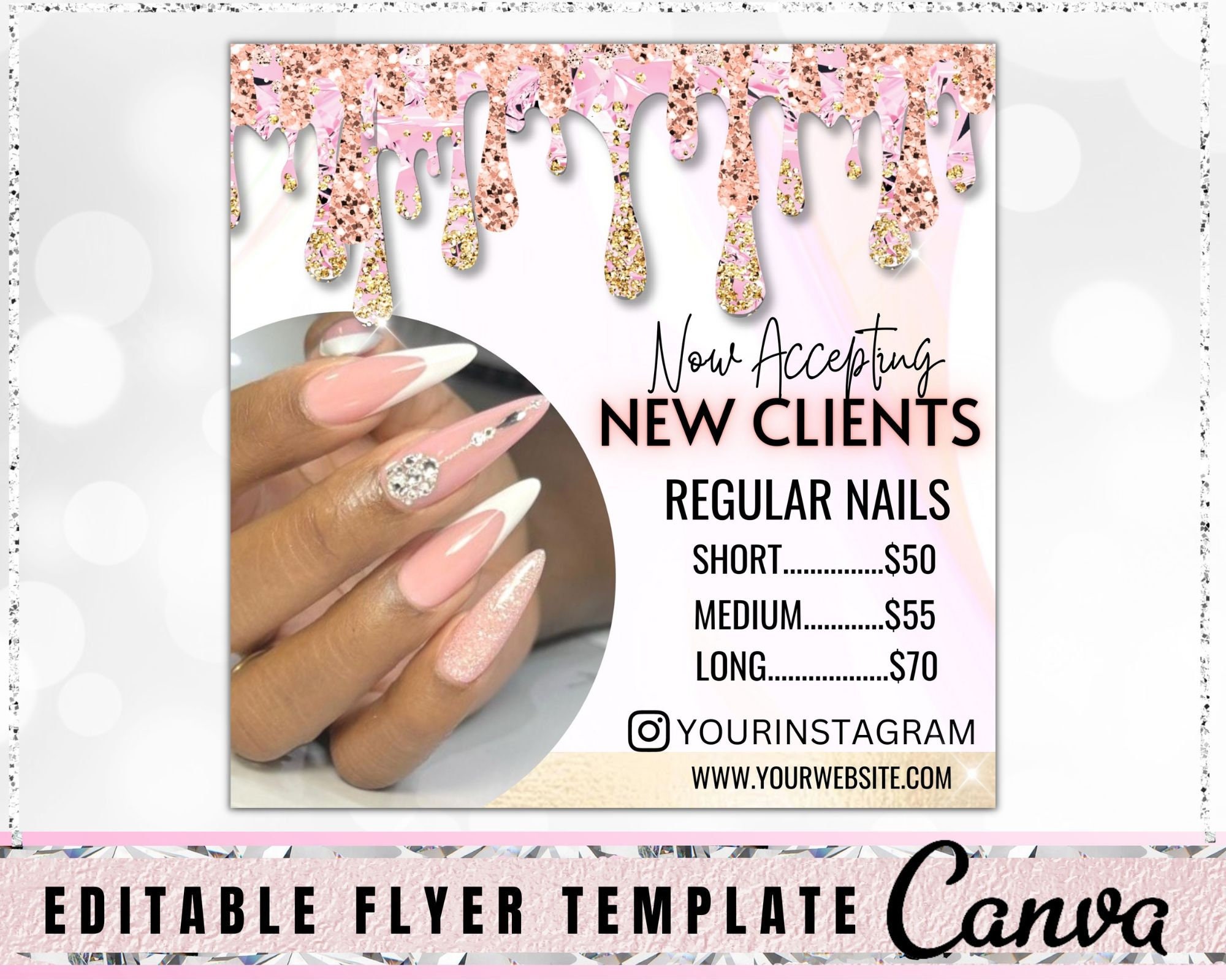 Nail Salon Flyer, Nail Salon, Nails, Nail Tech, Nail Tech Flyer, Nail ...