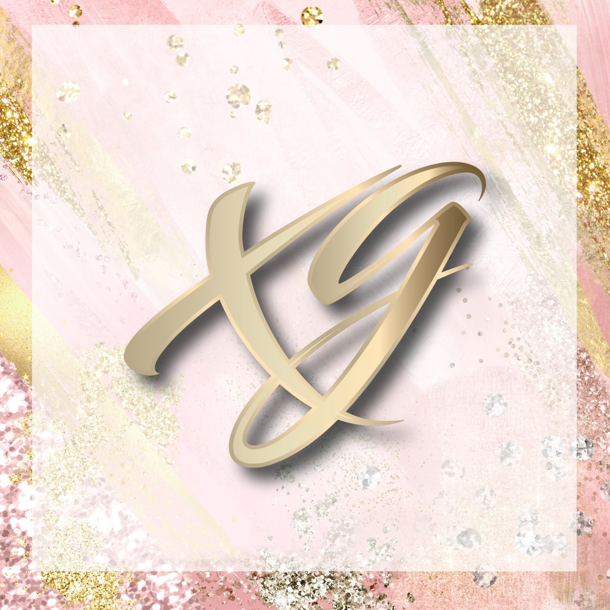 Pink Watercolor Gold Square Clipart | Glitter Border Frame | Pink Gold ...