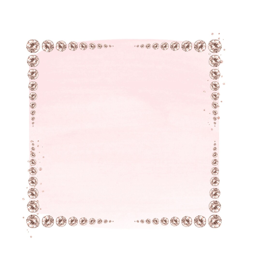 Diamond Square Clipart | Diamond Border Frame | Rose Gold Frame| Logo ...